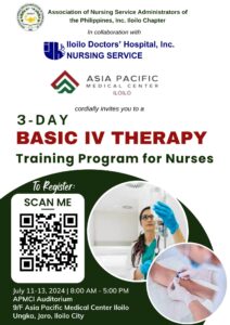 3-Day Basic IV Therapy Training Program For Nurses – APMC Iloilo